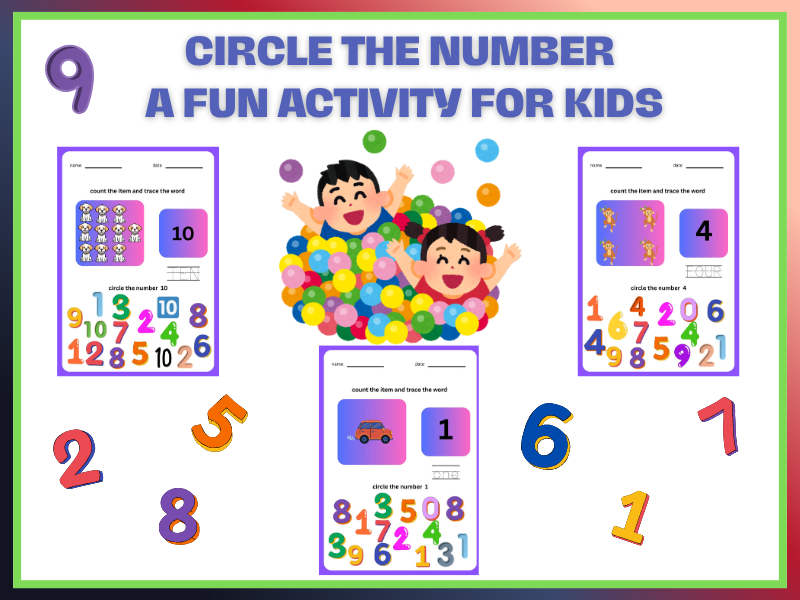 Circle the Number! A Fun Counting & Tracing Activity for Kids ...