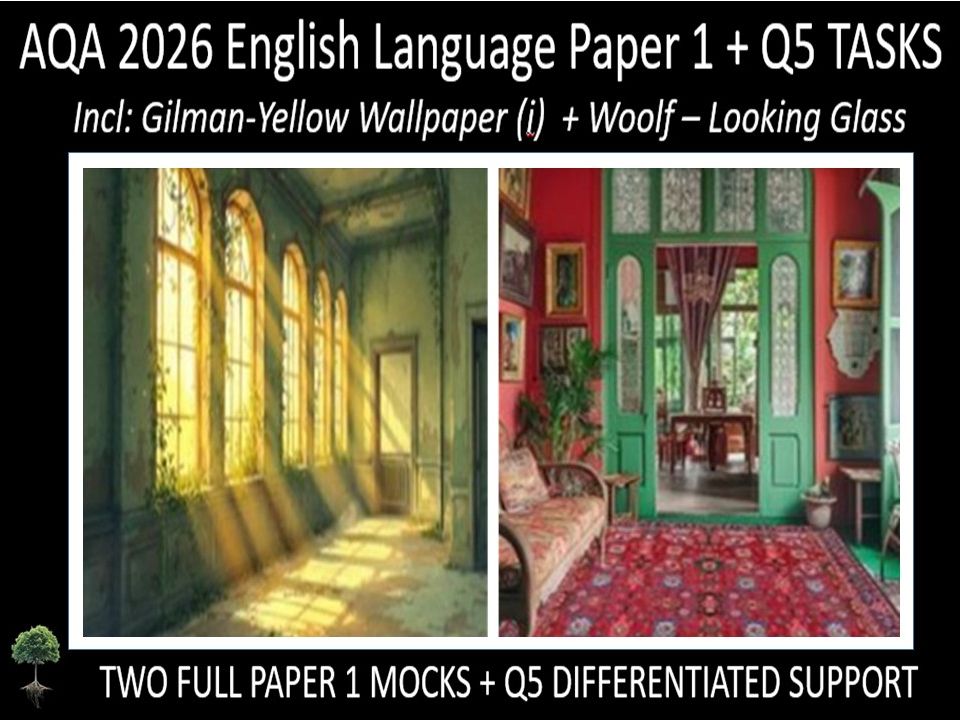 Two AQA 2026 GCSE English Language Paper 1 Mocks | Q5 TASKS | Teaching ...
