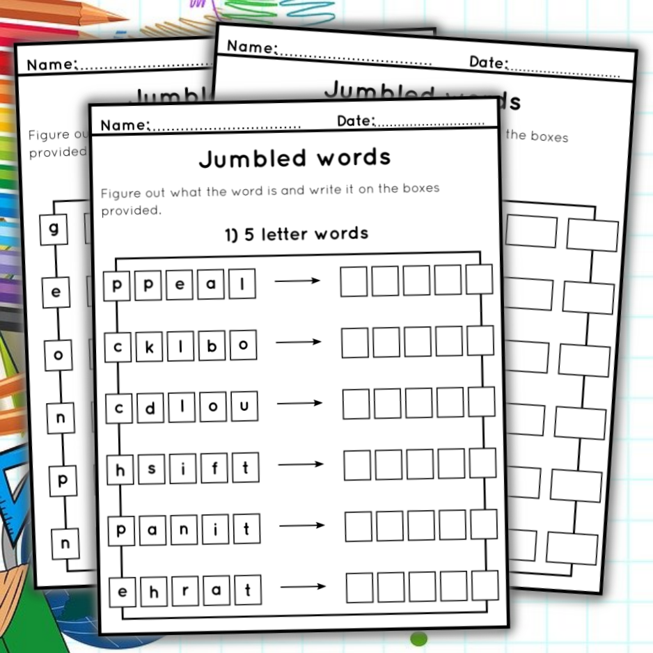 Dyslexia Worksheets: Jumbled Words Worksheets | Teaching Resources