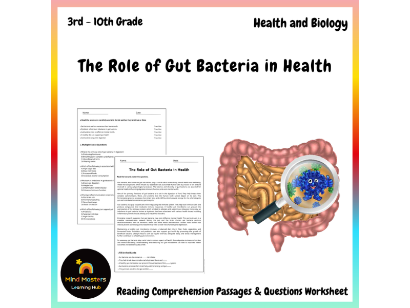 The Role of Gut Bacteria in Health Reading Comprehension Passages ...