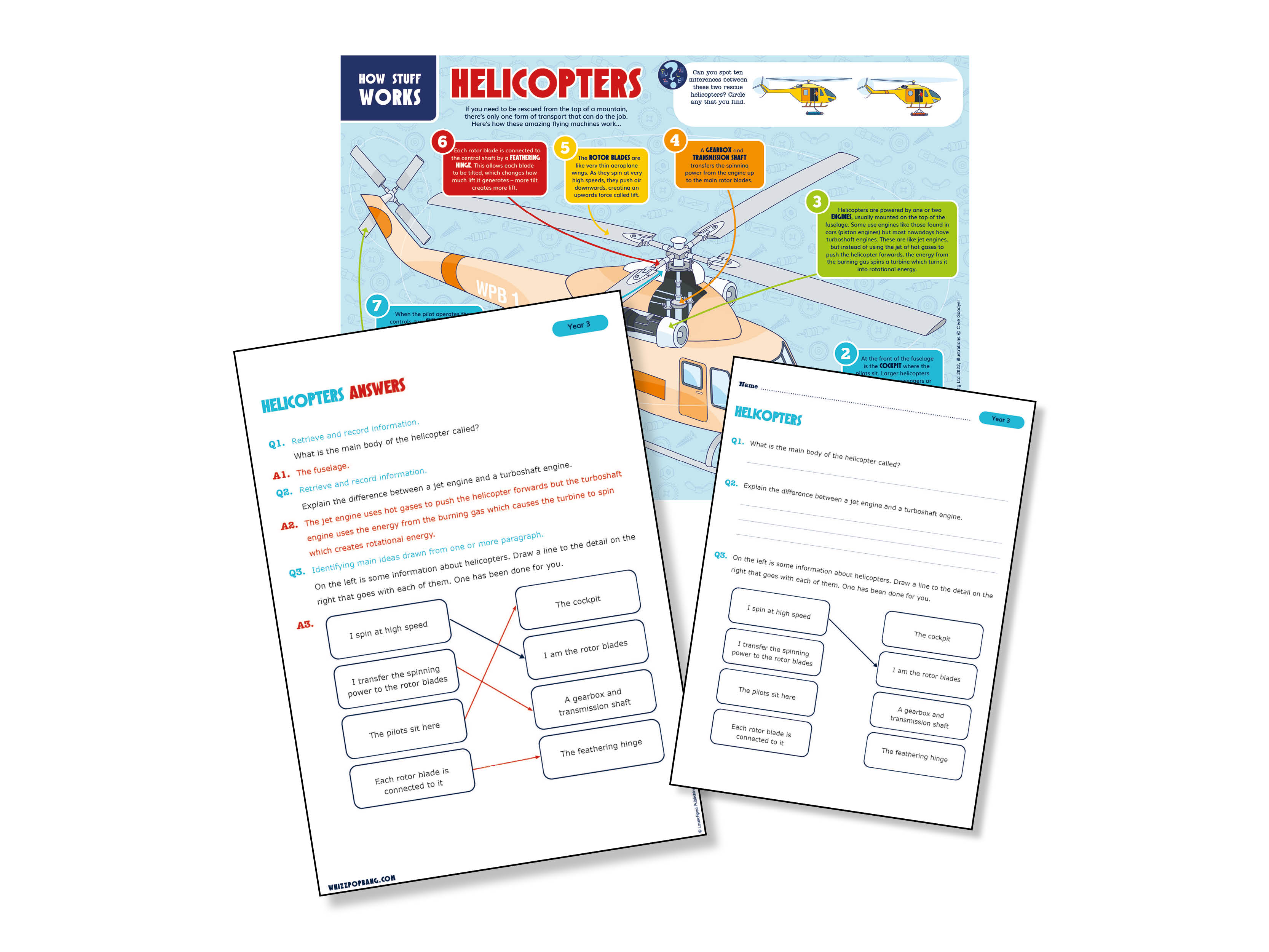 KS2 Reading Science Helicopters Teaching Resources