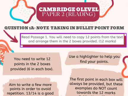 Cambridge International O-Level Help Sheets (1123) | Teaching Resources