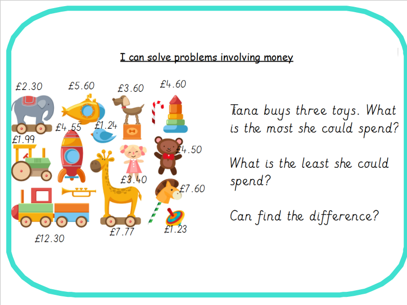 Adding Money Decimal Numbers Investigating Amounts Teaching Resources