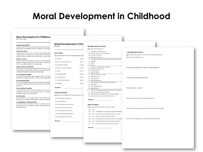 Moral Development in Childhood | Teaching Resources
