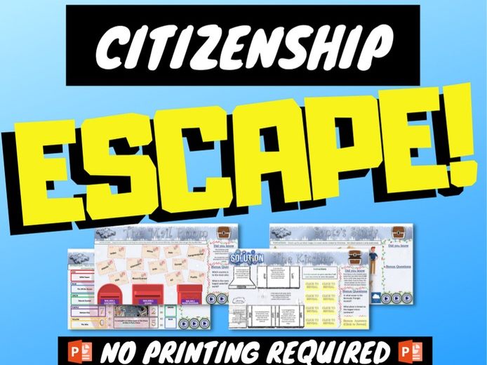 Christmas Citizenship Quiz Escape | Teaching Resources