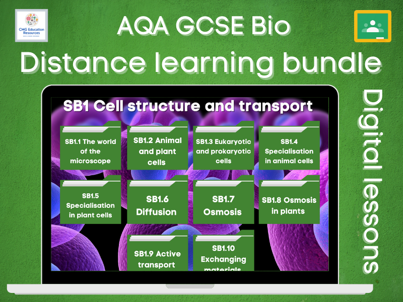 B1 Cell structure and transport- Distance learning bundle (AQA GCSE Bio ...