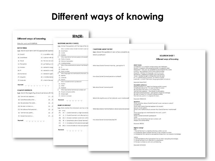 Different ways of knowing | Teaching Resources Different ways of knowing | Teaching Resources