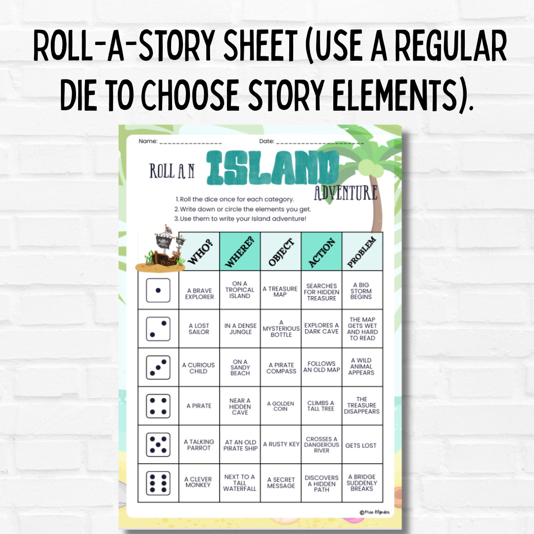 Roll an Island adventure – ESL Roll the Dice Speaking & Writing ...
