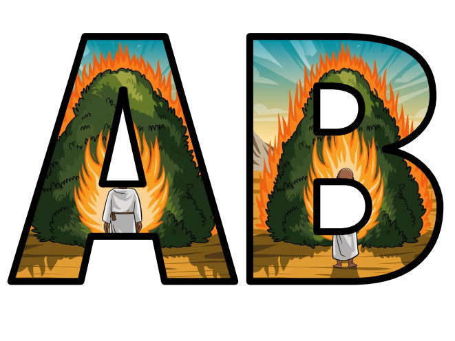 Peter Denies Jesus illustration Hand drawn lettering set with title ...