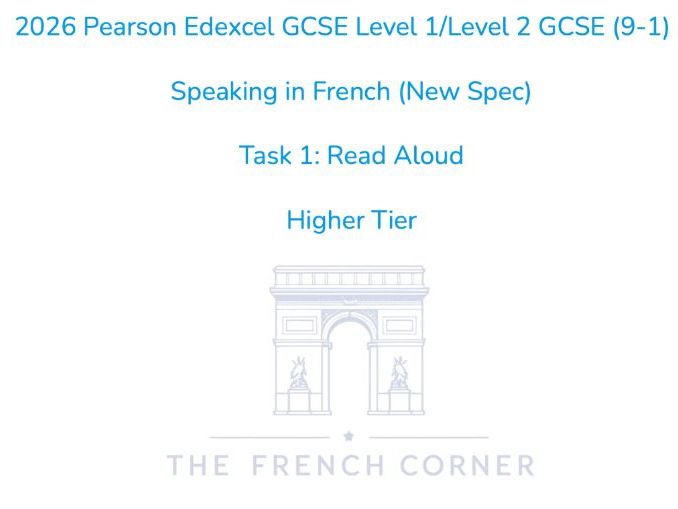 2026 Pearson Edexcel GCSE French – Ultimate Writing & Speaking Bundle ...