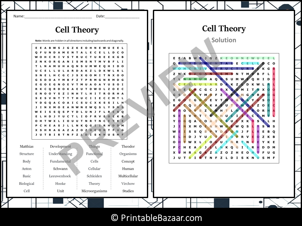 Cell Theory Worksheet Middle School 2205473 | Cell Theory Vocabulary
