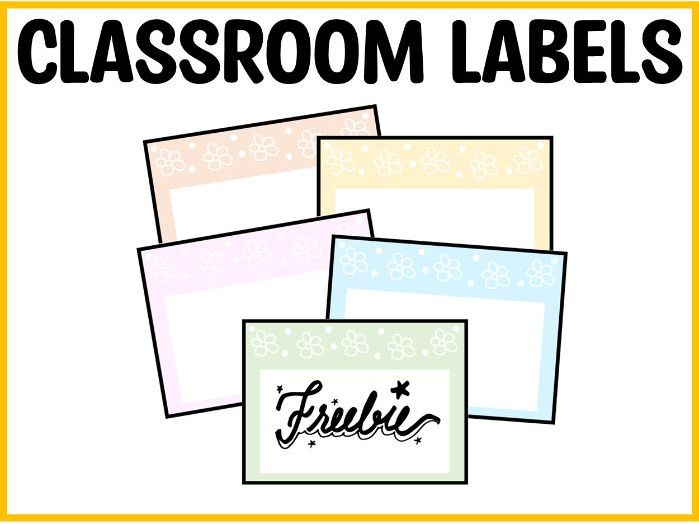 Free Printable Classroom Labels, Student Name Tags, Book Bin Labels ...