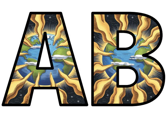 Global Warming Hot Earth Pollution Lettering Set Display Title Letters ...