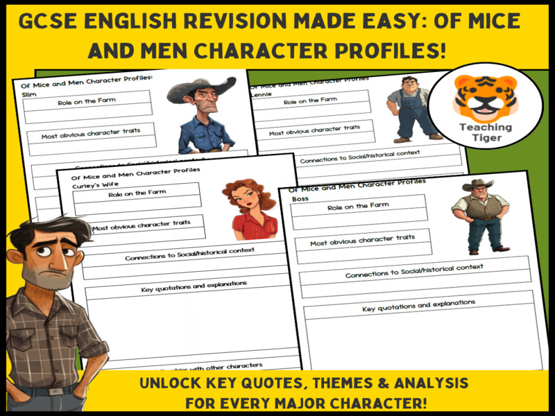 Of Mice and Men GCSE Revision: Complete Character Analysis & Key Quotes ...