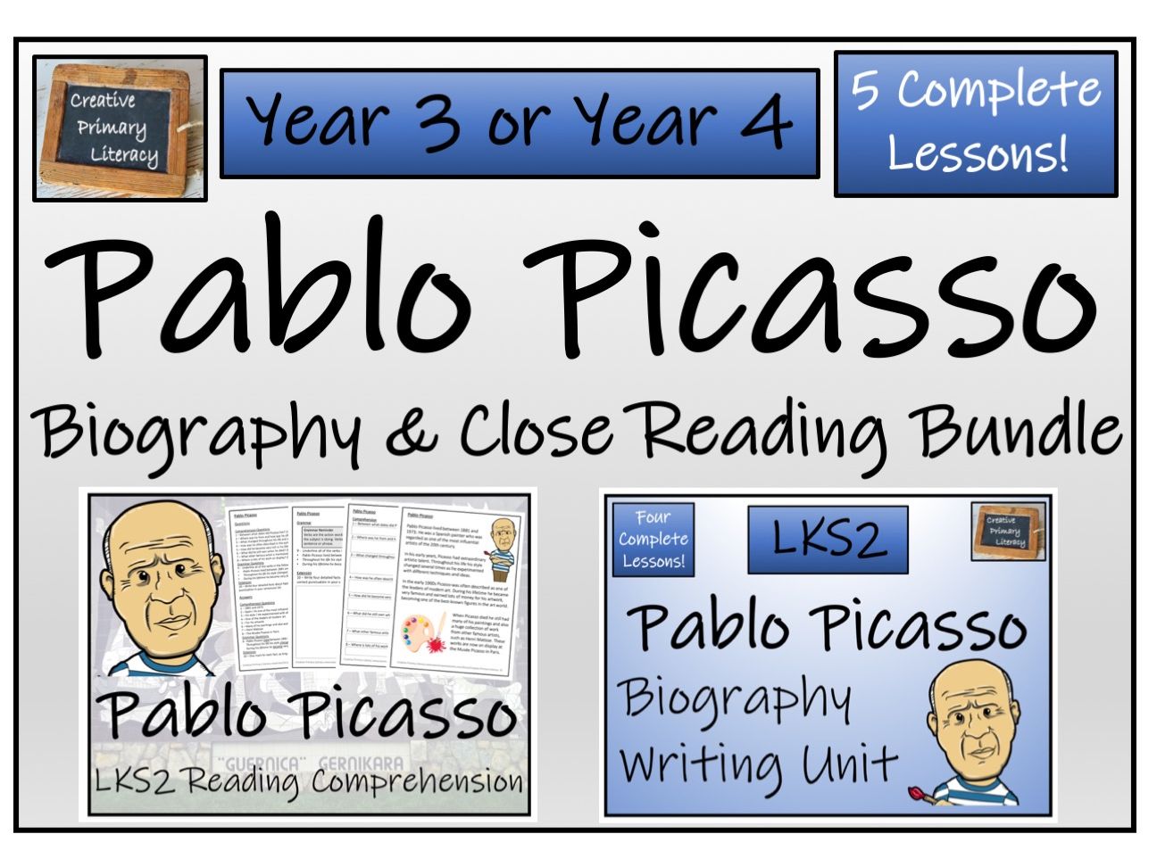 LKS2 Art - Pablo Picasso Reading Comprehension & Biography Bundle ...