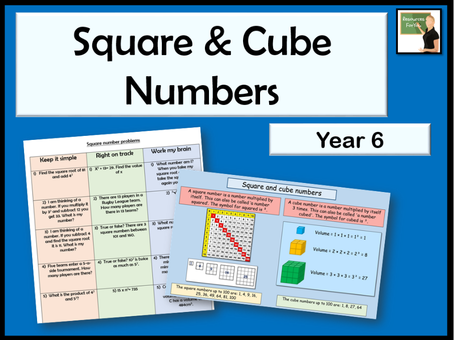 Maths- square & cube numbers- Year 6 | Teaching Resources