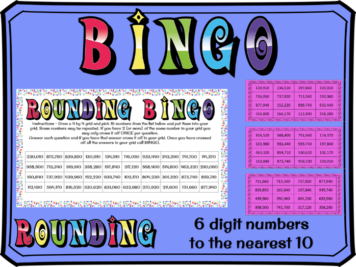 Rounding To The Nearest 10 With 6 Digit Numbers BINGO Teaching Resources