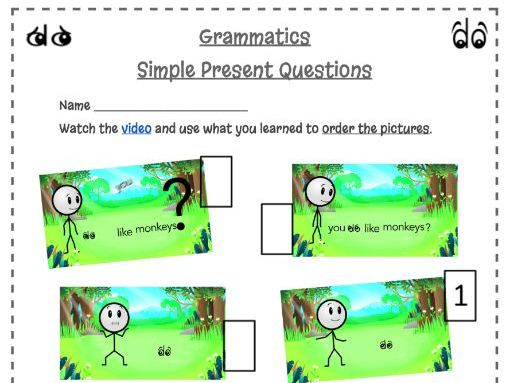 Present Simple Question animated YouTube video #3 | Teaching Resources
