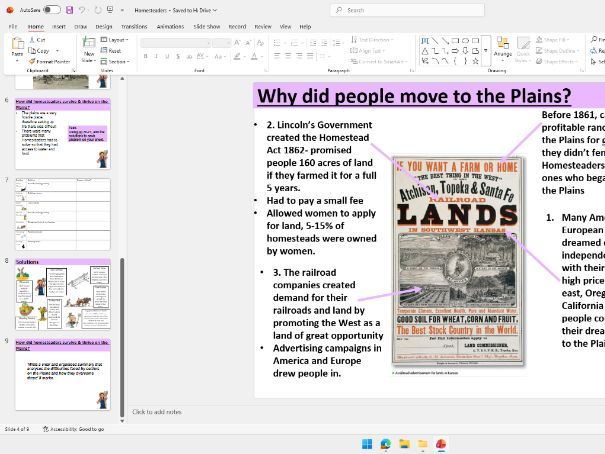 OCR B GCSE history making of America lesson 15-homesteaders | Teaching ...