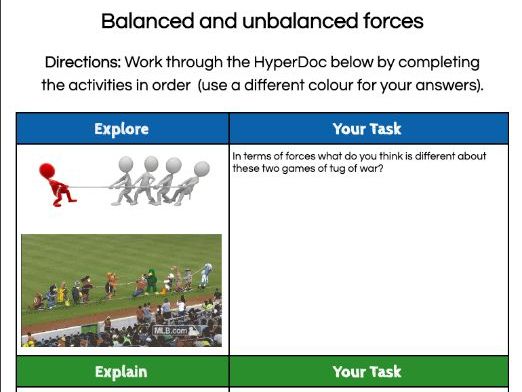 Secondary force and motion resources