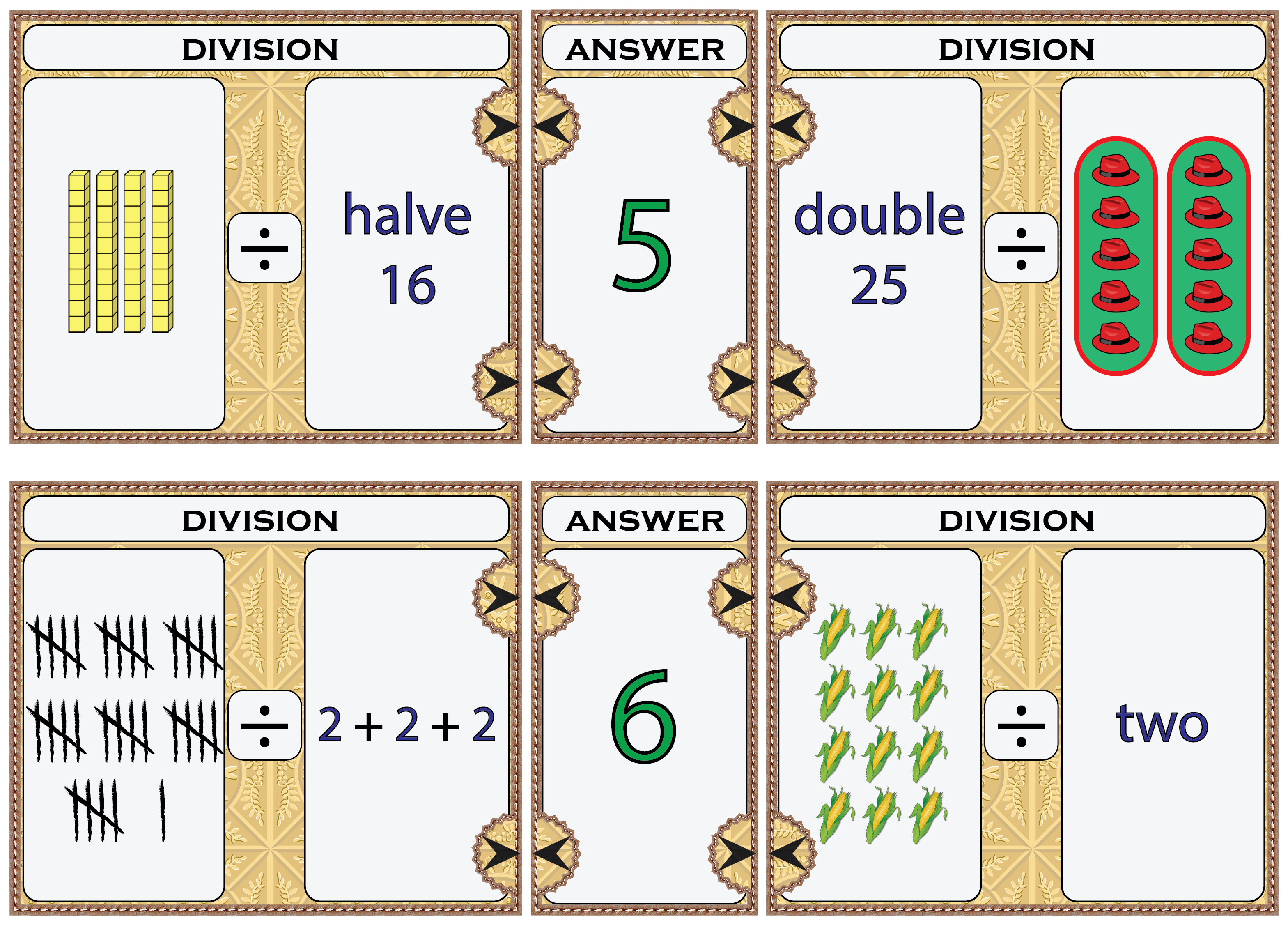Math Center Mixed Representations Division Teaching Resources