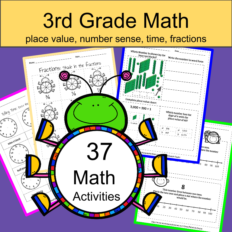 3rd Grade Math Place Value Time And Number Sense Teaching Resources