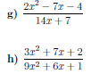 Expanding and factorising quadratics and simplifying algebraic ...