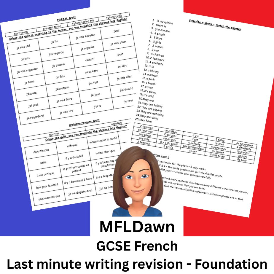 Last minute GCSE French writing exam revision | Teaching Resources