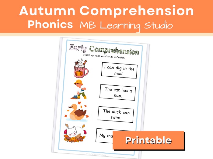 Autumn Read and Match Sentences – Early Reading Comprehension Activity ...