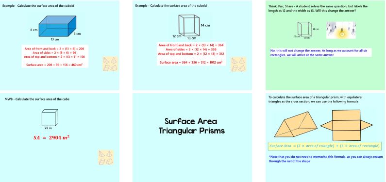 Surface Area Prisms - Maths GCSE Foundation ActivInpsire & PowerPoint ...