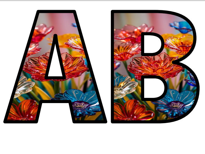 Glass FLowers Art and Design Lettering Set Instant Display Title All ...