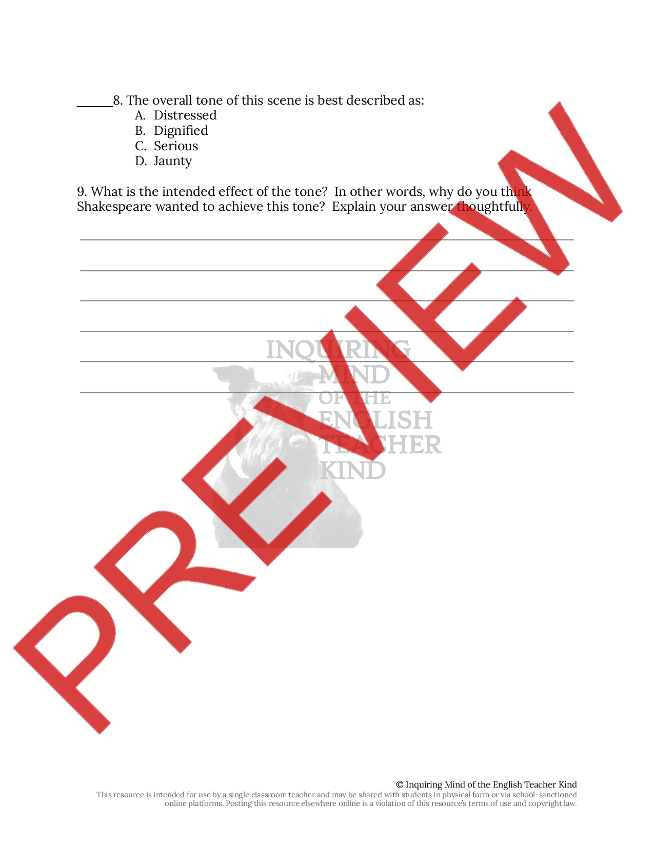 Romeo and Juliet Act 4 Scene 4 Close Reading Worksheet | Teaching Resources