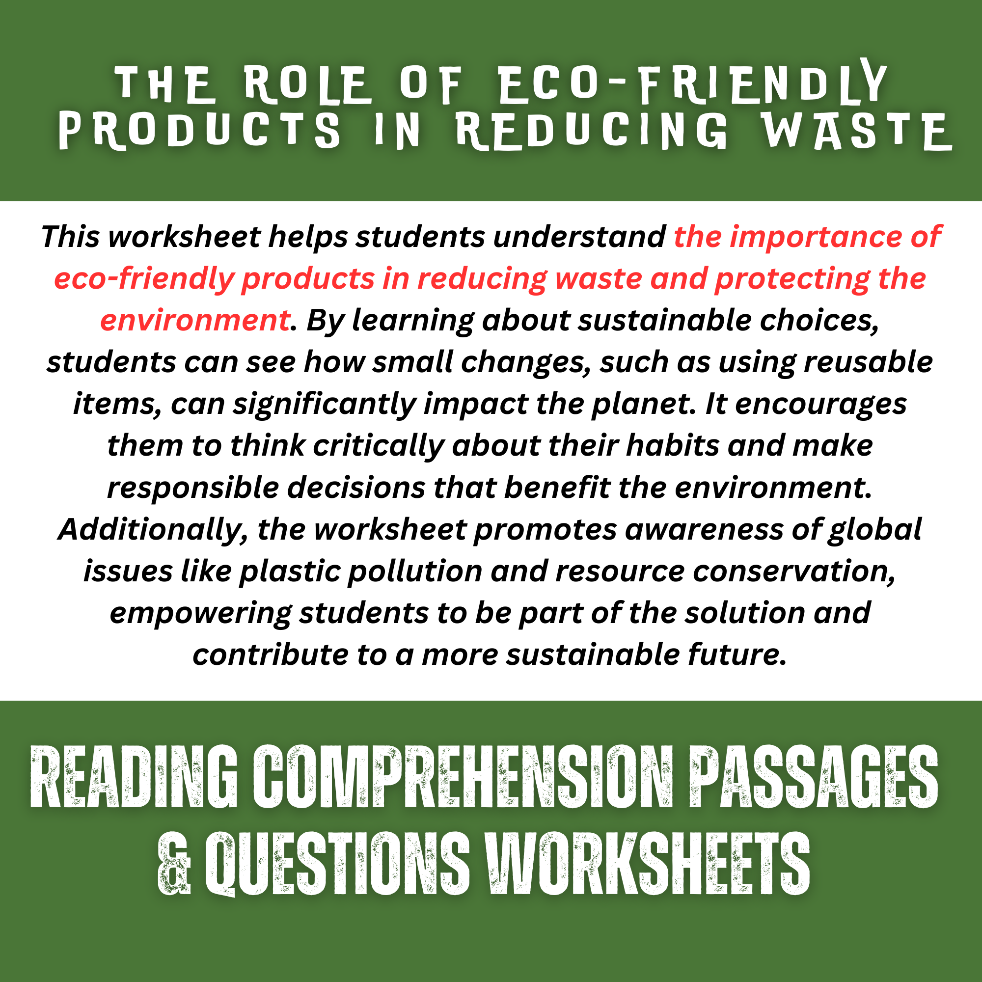 The Role of Eco-friendly Products in Reducing Waste - Environment ...