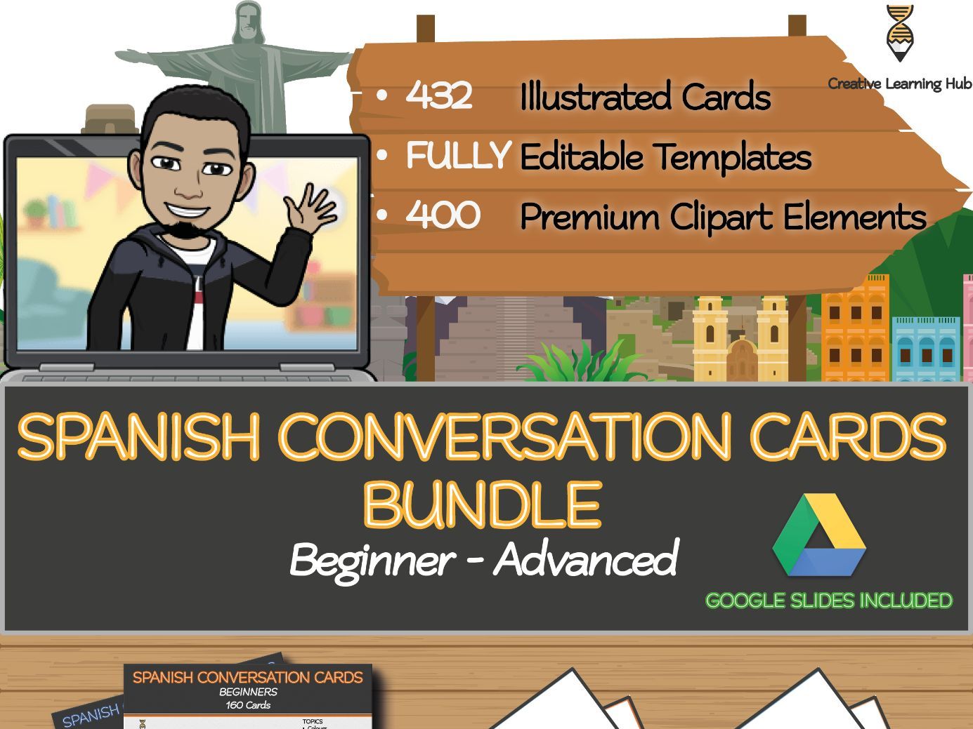 SPANISH Conversation Cards BUNDLE Beginners To Advanced Speaking SPANISH Conversation Cards BUNDLE Beginners To Advanced Speaking