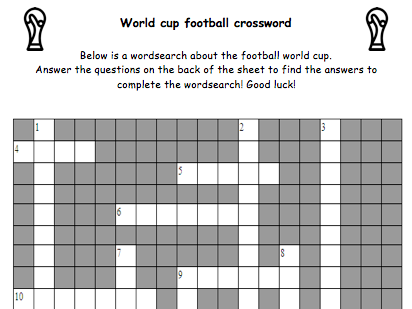 World Cup Football 2018 Activities and Resources and Worksheets - Games ...