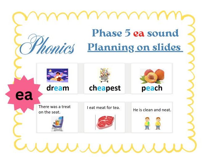 Year 1 Phonics- ea sound lesson | Teaching Resources