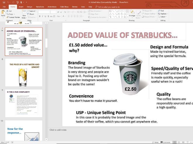 4. Added Value - Topic 1.1 - Edexcel GCSE Business - Theme 1 | Teaching Resources