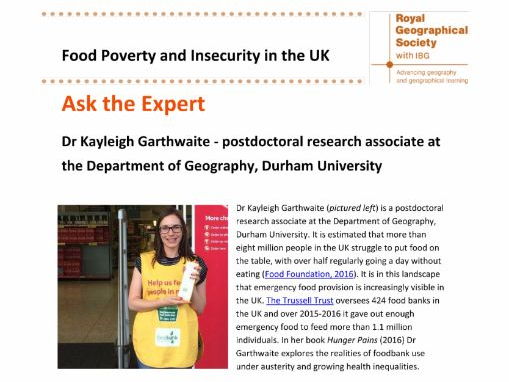 Ask the Expert Interview on Food Poverty and Insecurity in the UK ...