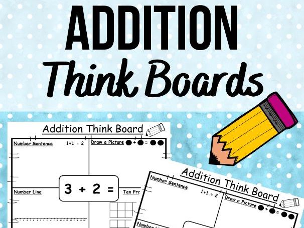 Addition Think Boards within 5, 10 and 20 | Teaching Resources