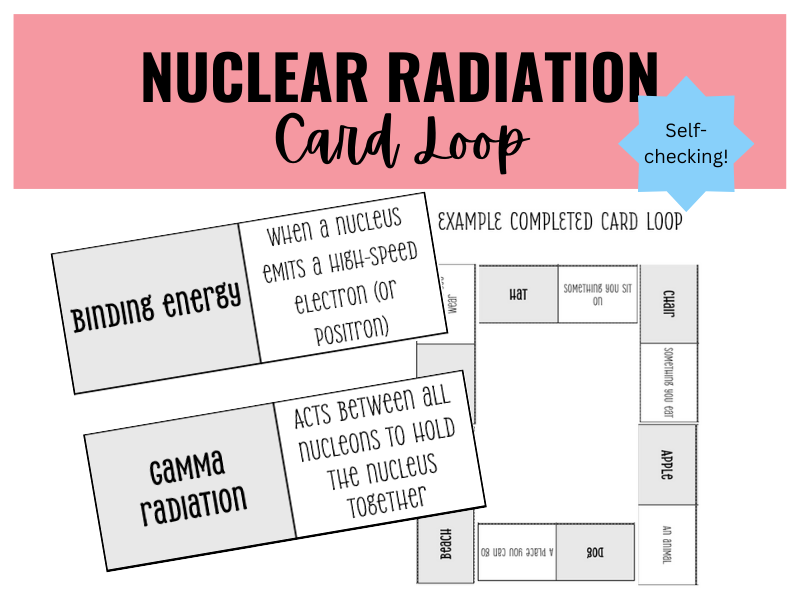Nuclear Radiation Card Loop Activity | Teaching Resources