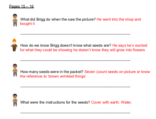 The Flower By John Light Reading Comprehension Questions and Answers ...