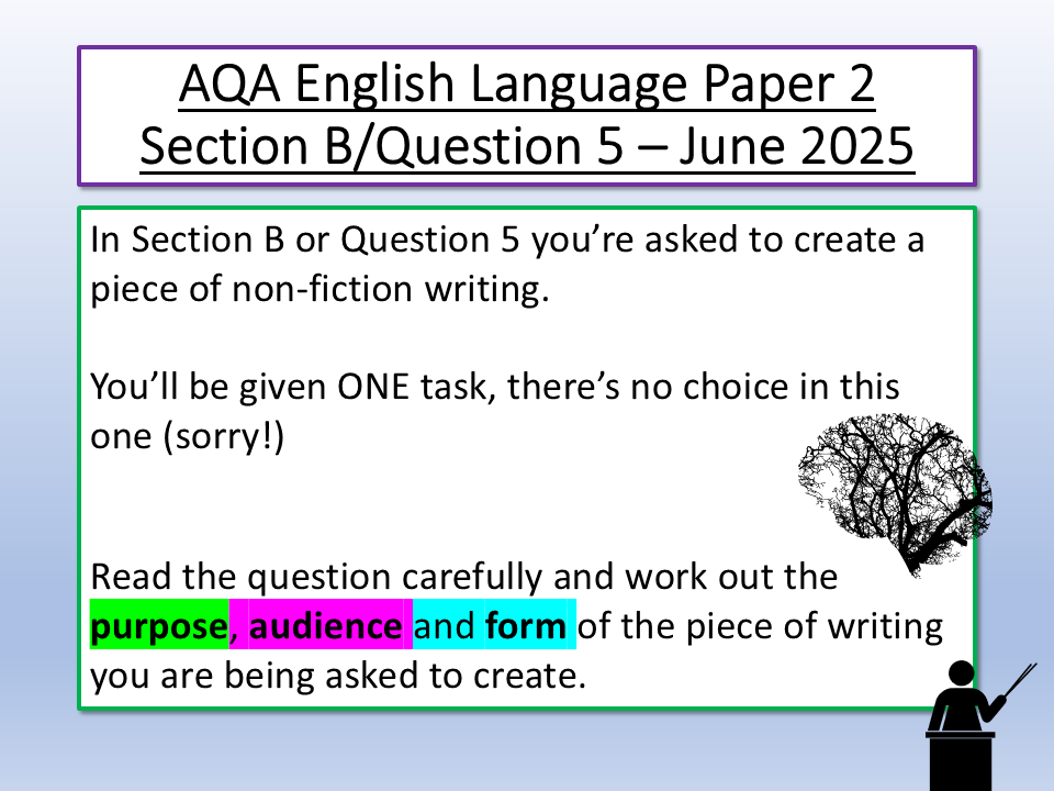 AQA English Language Paper 2 Q5 2025 Teaching Resources