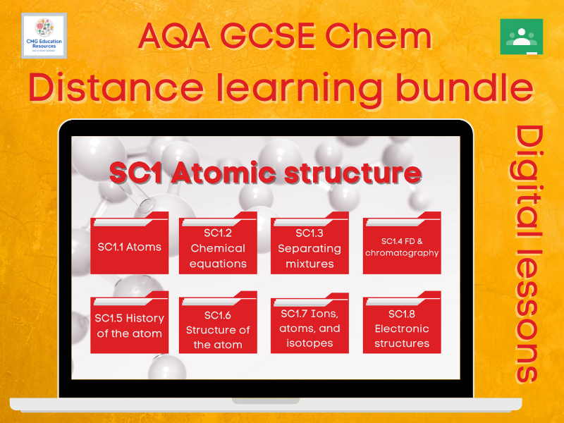 C1 Atomic Structure Distance Learning Bundle Aqa Gcse Chem