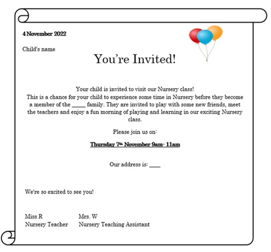 Welcome New Starters Invitation Visit For Parents Teaching Resources Welcome New Starters Invitation Visit For Parents Teaching Resources