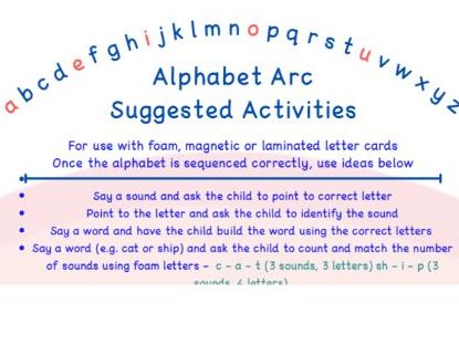 Alphabet Arc Activities | Teaching Resources