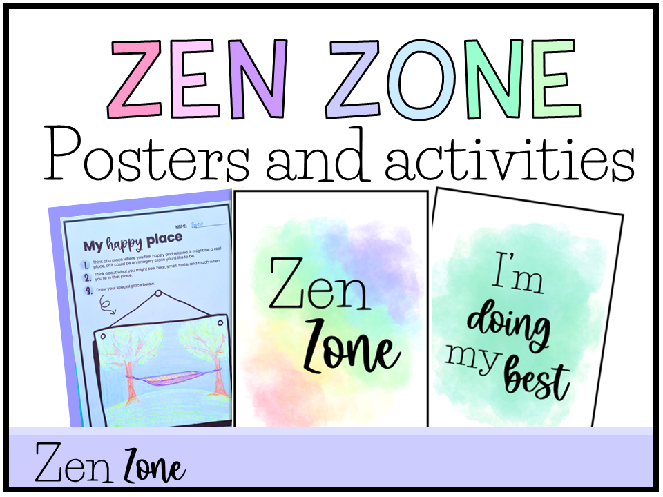 SEL Zen Zone Calm Corner Posters and Activities | Teaching Resources
