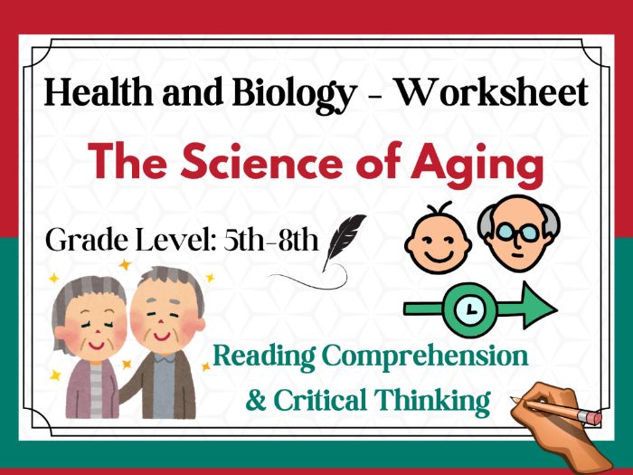 The Science of Aging: Reading Comprehension Passages & Questions ...