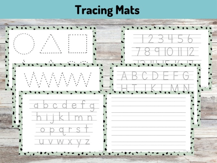 Tracing Mats - Numbers, Letters, Shapes and Lines | Teaching Resources