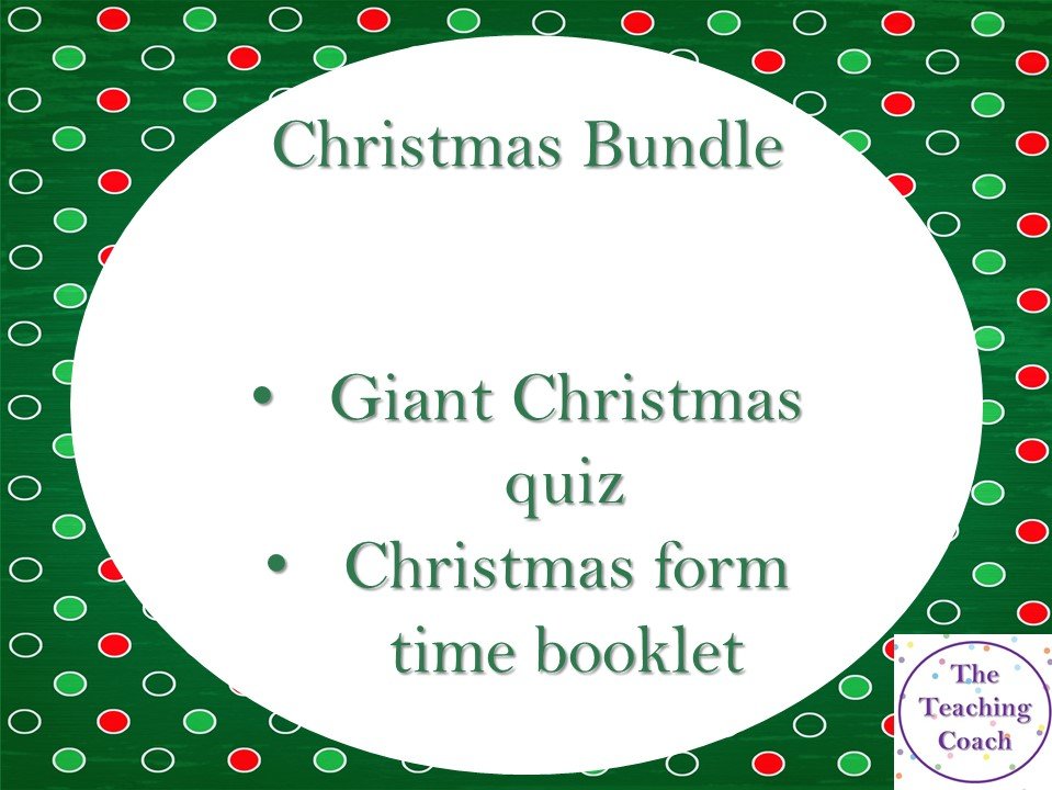 Christmas Form Time Bundle Form Time Quiz Booklet Teaching
