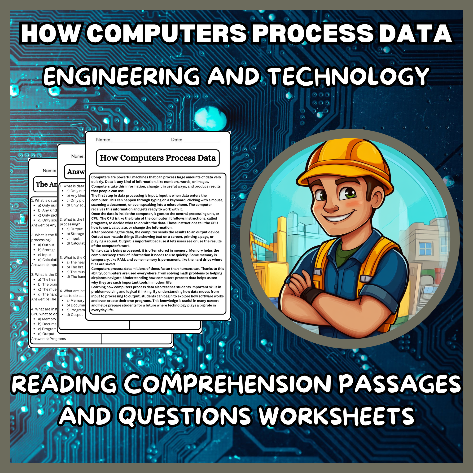 How Computers Process Data Reading Comprehension Passages & Questions ...